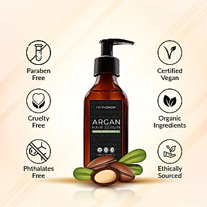Profashion Argan Oil Hair Serum - Hair Care for Dry Damaged Hair - Smoothing Serum for Hair - Anti Frizz Serum - Renewing Argan Oil Hair Treatment with Hydrolyzed Keratin for Hair Conditioning, 2.4 oz