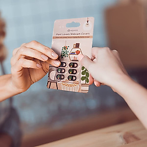 MESMOS Laptop Camera Cover Slide Cute Plants with Mindfulness Self Care Daily Calendar