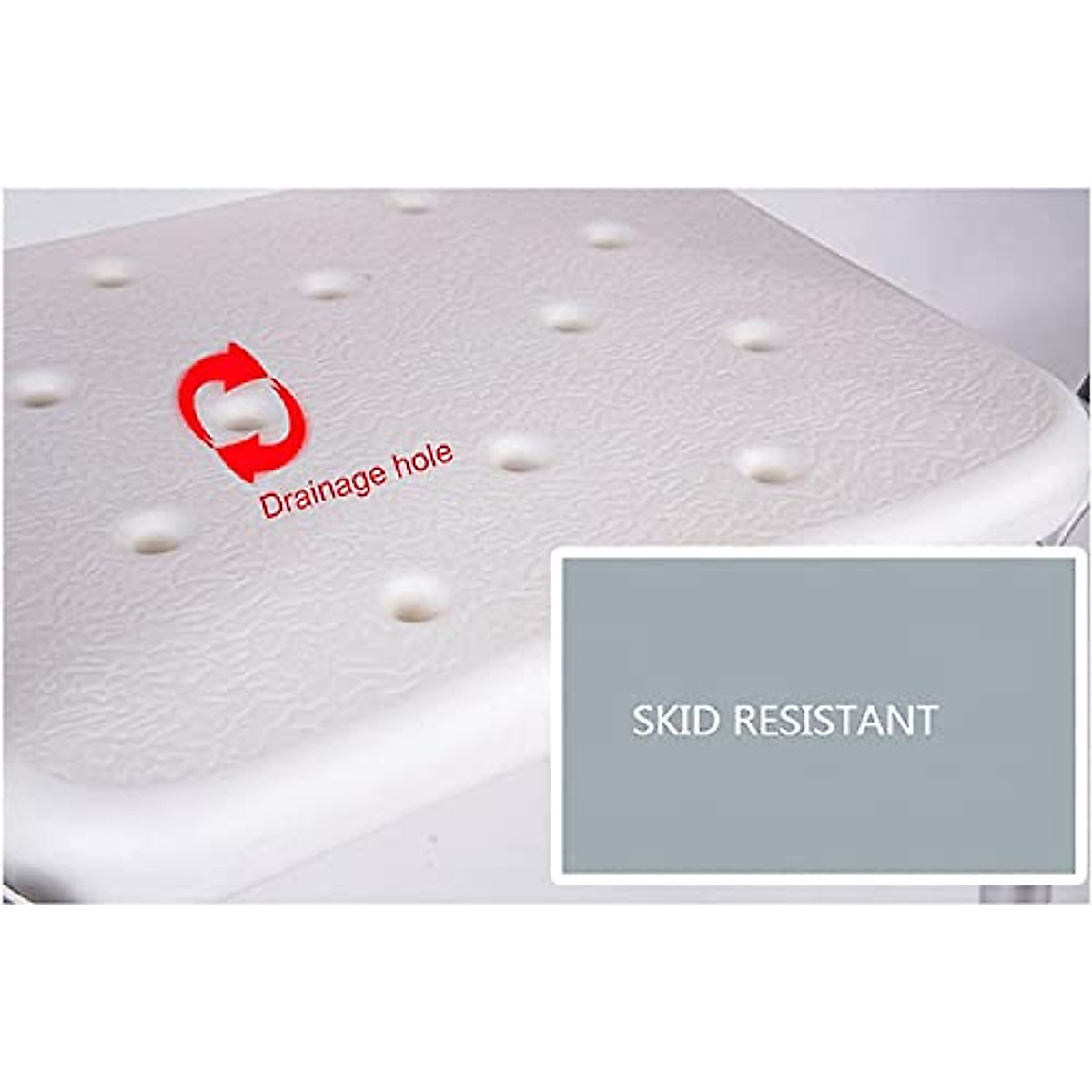 Aiptosy Bath Bench, Heavy Duty Shower Stool Aluminium Adjustable Length Bathroom Seat 29-33inch, Plastic Bathtub Seat for Elderly, Disabled, Handicapped, Upto 350Ib Weight