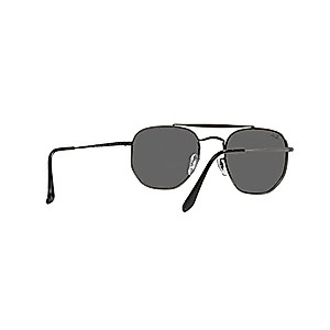Ray-Ban RB3648 The Marshal Square Sunglasses, Antique Gunmetal/Dark Grey, 54 mm