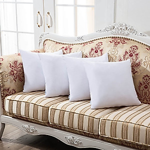 4 Pack Waterproof Down Feather Proof Pillow Protectors with Zipper 20x20 Zippered Pillow Covers for Square Throw Pillow