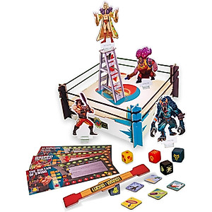 Backspindle Games Lucha Wars Board Game | Luchador Mexican Wrestling Dice | Dice Rolling Game | Fun Family Game for Adults and Kids | Ages 6+ | 1-8 Players | Average Playtime 30 Minutes