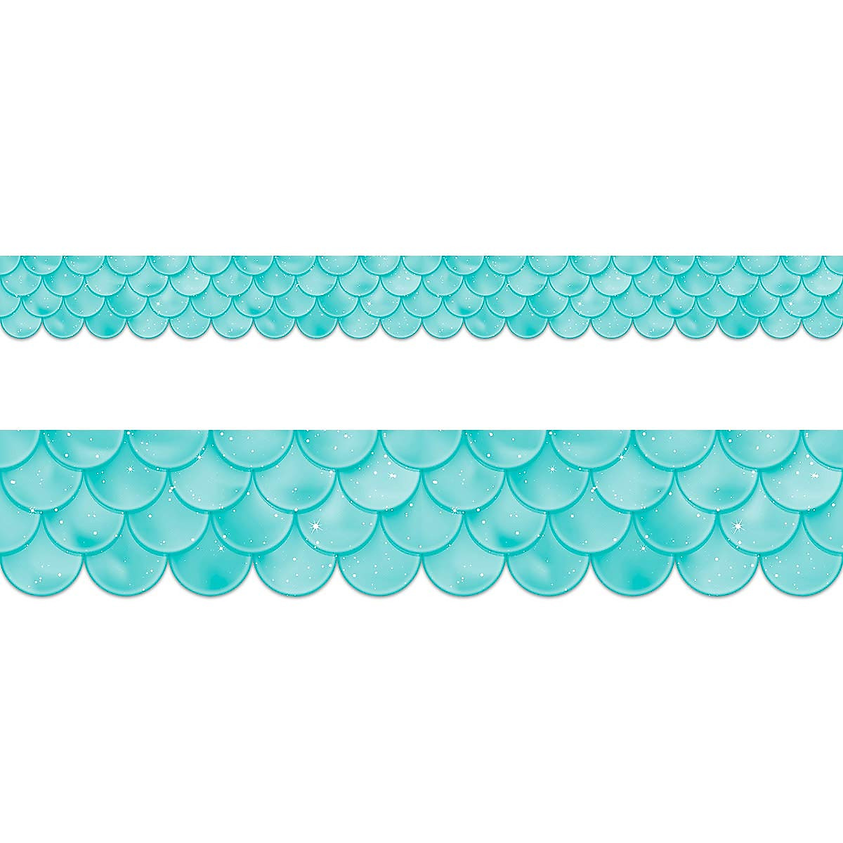 Ombre Turquoise Scallops Bulletin Board Borders for Classroom Trim Back to School Decoration 36 Feet
