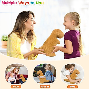 Andywoo Dino Chicken Nugget Pillow Plush is Funny Gifts, Dinosaur Chicken Nugget Pillow for Birthday Gifts, Dinosaur Gifts for Kids Teens and Adults (Tyran Rex, Small)