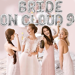 On Cloud 9 Bachelorette Decorations Cloud Bridal Shower Decorations Bride on Cloud 9 Balloon Banner Cloud Foil Balloon Diamond Balloon for Bridal Shower Wedding Shower Birthday