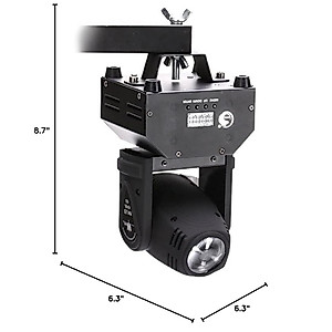 U`King LED Moving Head Light RGBW Beam Lights with DMX for Live Show DJ Disco Events Party Stage Lighting KTV Wedding (1 Pack)