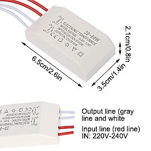 Electronic Transformer 220V to AC 12V Buck Transformer Voltage Converter 20-60W Smart power Driver Full Power