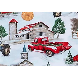 Christmas Tree Farm Cotton Fabric - Precut Fabric by The Yard - One Yard