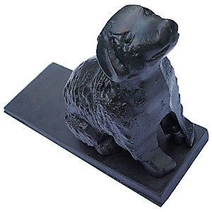 Lulu Decor, Cast Iron Dog Door Stopper, Doorstops Weight 5 Lbs (Black)