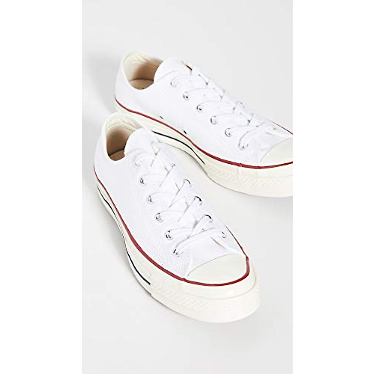 Converse Men's Chuck Taylor '70s Low Top Sneakers, White/Garnet/Egret, 10.5 Medium US