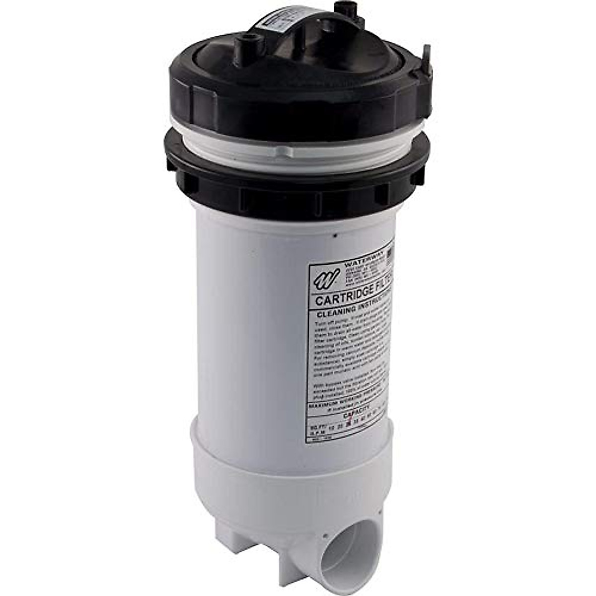 Waterway Plastics 502-2510 Top Load 2" Complete Filter with Bypass, 25 sq. ft, Black