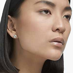 SWAROVSKI Una Angelic Stud Pierced Earrings with Clear Crystals on a Gold-Tone Plated Post with Butterfly Back