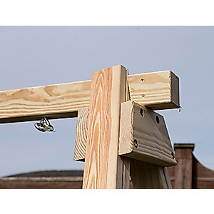 Ecommersify Inc Porch Swing Stand for 5 FT Swings A Frame - 800 lbs Capacity Made in USA from Select Treated and kiln Dried 4 x 4 Pine Posts