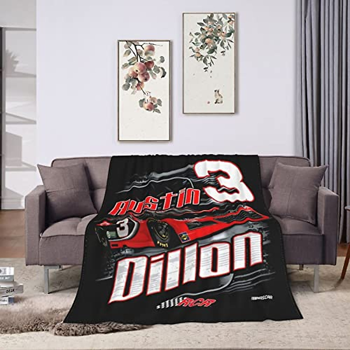 Austin Dillon 3 All Season Fleece Blanket Throw Ultra Soft Flannel Blanket Digital Printed Premium Fluffy Microfiber Fleece