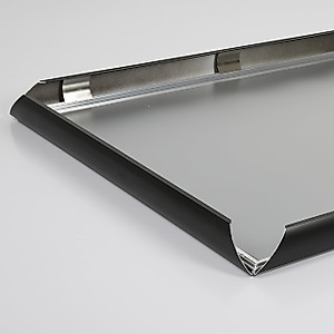 M&T Displays Snap Poster Frame 1.77" Aluminum Profile Front Loading Wall Mounting Photo Picture Document Certificate Sign Holder Mitered Corner Anti Glare Cover (Black, 40x60 in)