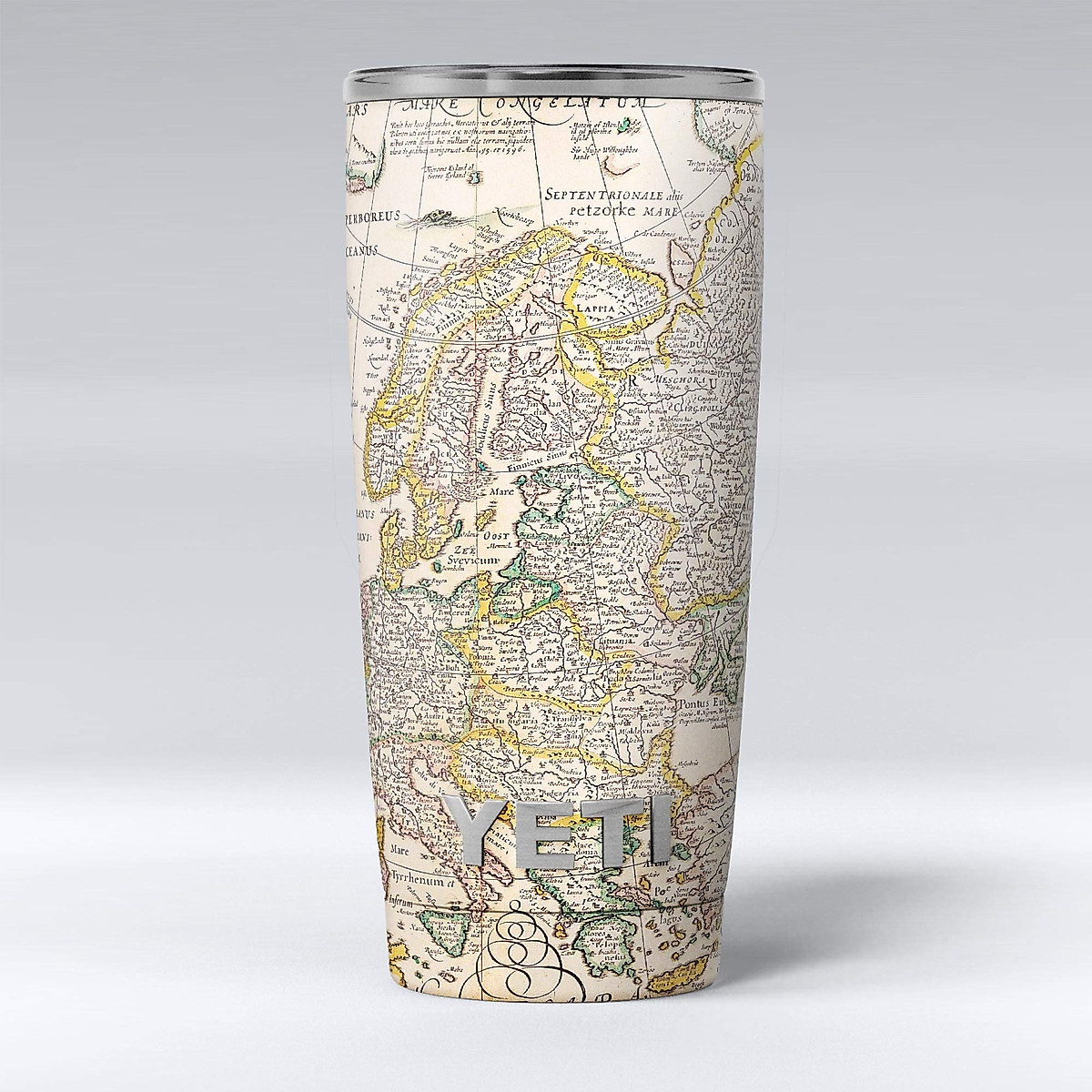 Design Skinz The European Map of Royalty - Skin Decal Vinyl Wrap Kit Compatible with The Yeti Rambler Cooler Tumbler Cups
