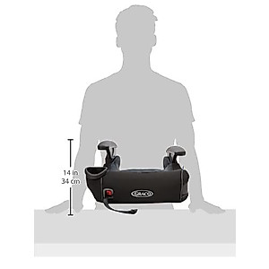 Graco® TurboBooster® LX Backless Booster with Affix Latch | Backless Booster Seat for Big Kids Transitioning to Vehicle Seat Belt, Montgomery