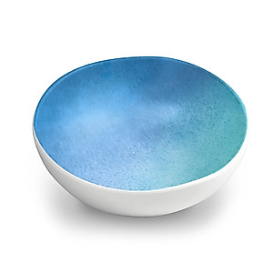 TarHong Abode Homewares Oceanic Ombre Bowl, Blue Ombre, 7-Inch, 34-Oz., Pure Melamine, Indoor/Outdoor, Set of 6