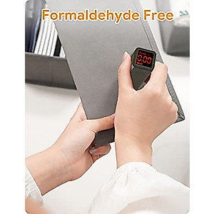 Teklar Dresser Drawer Organizers for Clothing [10 Pack] Foldable Fabric Shallow Clothes Drawer Dividers with 3.2" Height for Baby Clothes, Underwear, Sock, Bra (6 Medium + 4 Large, Grey)