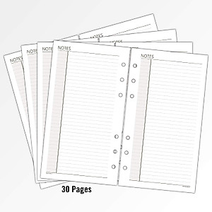AT-A-GLANCE Day Runner Lined NotePad Pages, Refill, Loose-Leaf, Undated, for Planner, 3-3/4" x 6-3/4", Size 3, 30 Sheets/Pack (033-3)