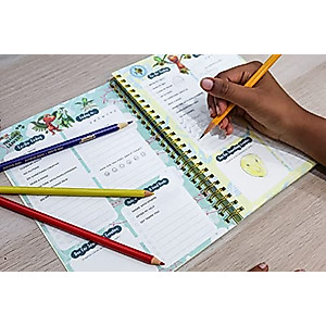 Bright Day Calendars Dino Train Kids Chore to Do List Daily Task Checklist Planner Time Management Notebook by Bright Day Cool Kids Room Non Dated Flex Cover Spiral Organizer 8.25 x 6.25