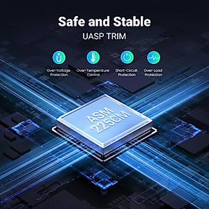 UGREEN 2.5" Hard Drive Enclosure USB 3.0 to SATA III Adapter Supports 2.5 Inch SSD & HDD 9.5mm 7mm External Hard Drive Enclosure with UASP Compatible with WD Seagate Toshiba Samsung Hitachi - Black