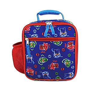Disney PJ Masks Boy's Girl's Soft Insulated School Lunch Box (One Size, Blue/Red)