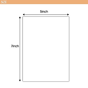 Golden State Art, 5x7 Backing Board Only - for Art, Photos, Print - 4-Ply - 50 Single Backing Boards (50 Pack)