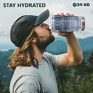 34HD Dad Light Tumbler with Lid, 20 oz Stainless Steel Vacuum Insulated Dad Coffee Mug, Daddy Gifts from Daughter Son Wife, Men Gifts for Fathers Day Birthday Christmas