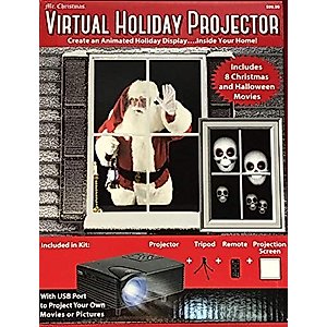 Virtual Holiday Projector - 8 Christmas and Halloween Movies