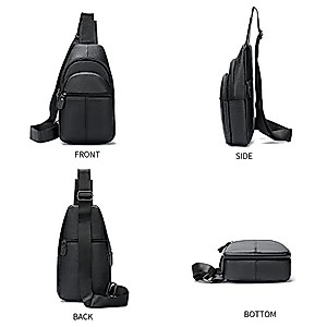 NIUCUNZH Sling Bag Crossbody Bags Shoulder Small Sling Backpack - Genuine Leather, Lightweight & Compact for Travel Everyday