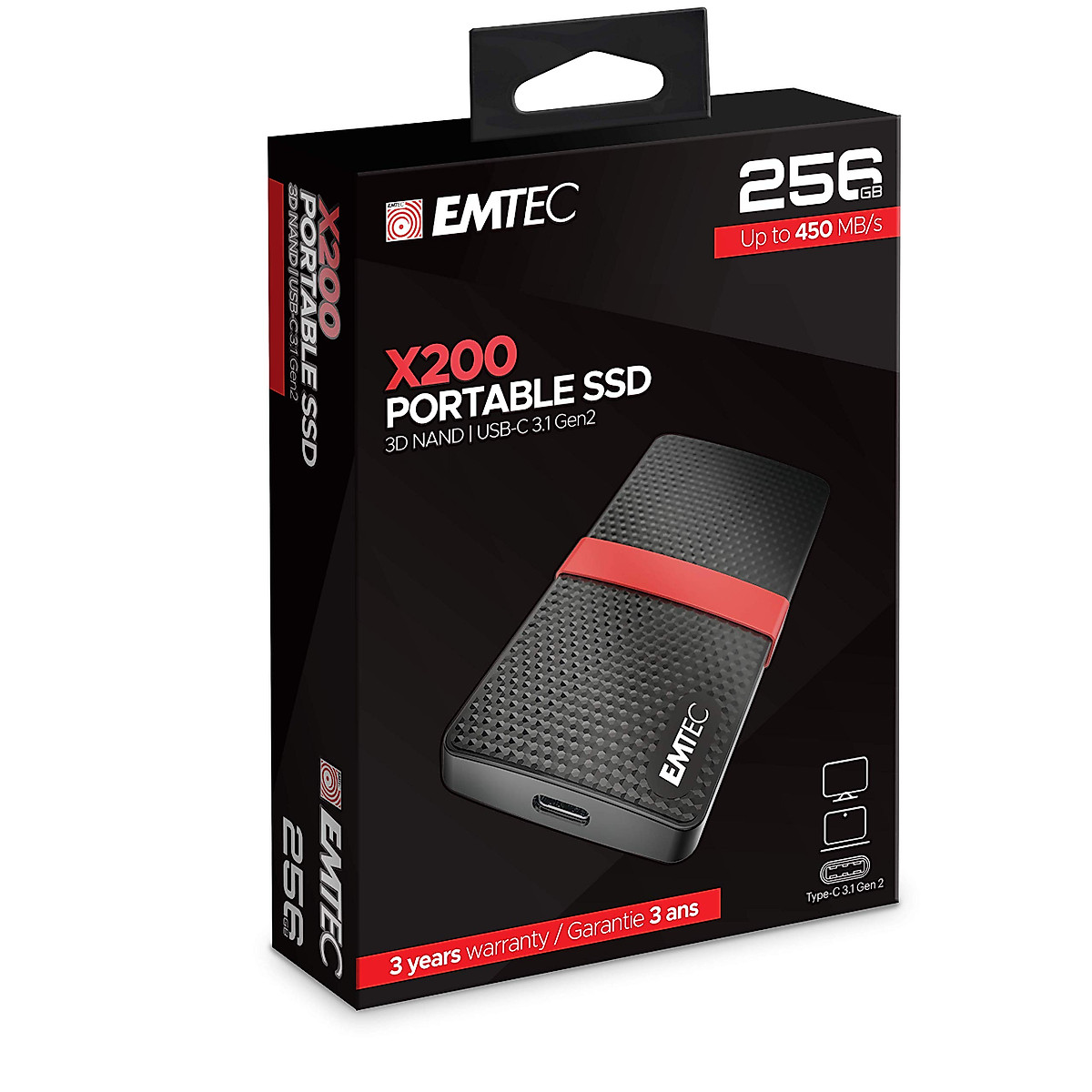 Emtec X200 Power Plus 256GB mSATA Portable Solid State Drive (SSD) - ECSSD256GX200