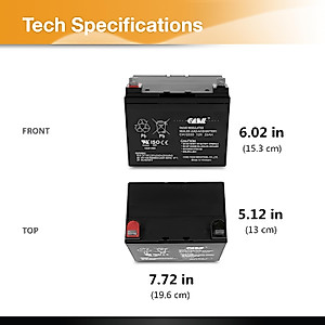 Casil 12V 33Ah Replacement Battery Compatible with Solar Storage and Jazzy Scooter Wheel Chair 2 Pack