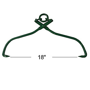Timber Claw Hook, 18in - Log Lifting Tongs Heavy Duty Grapple Timber Claw, Lumber Skidding Tongs Logging Grabber 18" Jaw Opening