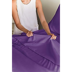 CGK Unlimited Queen Size Sheet Set - 6 Piece Set - Hotel Luxury Bed Sheets - Extra Soft - Deep Pockets - Easy Fit - Breathable & Cooling Sheets - Wrinkle Free - Comfy - Purple Bed Sheets - Queen 6 PC