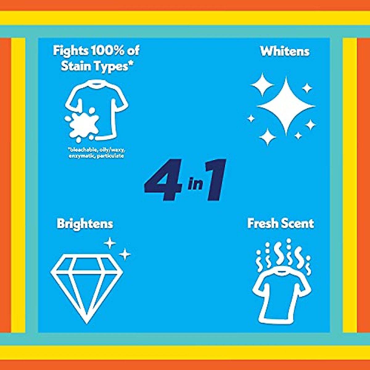 all Laundry Detergent Liquid, Fights Tough Stains with OXI Power, High Efficiency Compatible, 2X Concentrated, 90 Loads