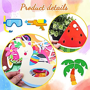 Summer Pool Hanging Banner Party Decorations Supplies Beach Luau Hawaii Holiday Cool Summer Garden Hanging Banner Cutouts for Boys and Girls Summer Theme Birthday Party Supplies Wall Backdrop Decor
