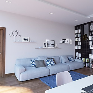 FloatingLedge White Powder Coated Carbon Steel for Frames, Photos and Pictures, Extra Deep 3.5" (18 in Long by 3.5 in Wide)