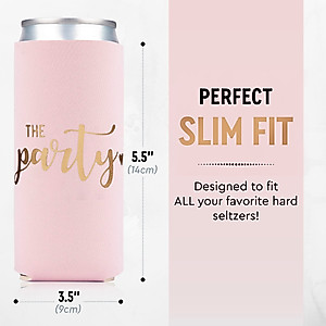Prazoli Bachelorette Can Coolers Slim (12) - Bachelorette Gifts for Bridal Party Gifts, Bachelorette Party Supplies for Women, Bridal Shower Party Favors & Bachelorette Party Decorations, Accessory