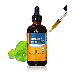 Herb Pharm Brain and Memory Liquid Herbal Formula with Ginkgo for Memory and Concentration, 4 Fl Oz