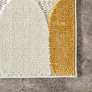 nuLOOM Randi Modern Geometric Indoor/Outoodr Area Rug, 5' 3" x 7' 7", Beige