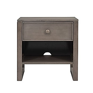 CITYLIGHT 3 Piece Queen Bedroom Set, Wood Queen Size Platform Bed with USB Port, One Nightstand and 6 Drawers Dresser, Queen Bedroom Furniture Set for Kids Teens Adults, Antique Grey