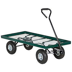 Vestil LSC-2448-PT Steel Service Cart, Pneumatic Wheels, 500 lbs Load Capacity, 36" Height, 51" Length X 24" Width