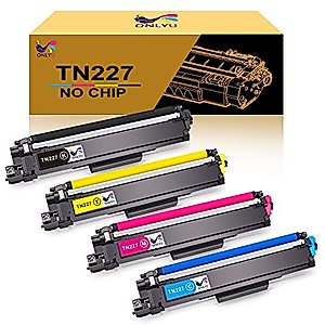 ONLYU No Chip Compatible Toner Cartridge Replacement for Brother TN227 TN-227 TN227BK TN223 TN 227 for HL-L3210CW HL-L3230CDW HL-L3270CDW HL-L3290CDW MFC-L3710CW MFC-L3750CDW MFC-L3770CDW - 4 Pack