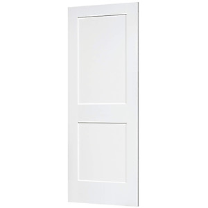 Snavely International 2-Panel Door, White Primed Shaker, Solid Wood Core (30x80)