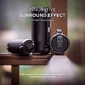 Tyler Wireless Bluetooth Speaker Water Resistant Long Range 200 watt Rechargeable Boombox USB MP3 Micro SD AUX Inputs Fm Radio Sound & Bass Carry Strap Lightweight for Home Outdoor Stereo