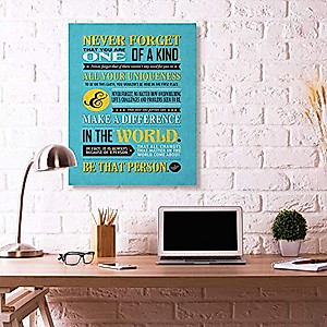 Stupell Industries One of A Kind Inspirational Yellow Blue, Design by Artist Ester Kay Wall Art, 36 x 1.5 x 48, Canvas