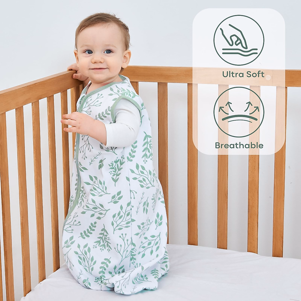 Yoofoss Baby Sleep Sack 6-12 Months Wearable Blanket for Babies 100% Cotton 2-Way Zipper TOG 0.5 Toddler Sleeping Sack 3 Pack, Soft Lightweight Sleep Sacks