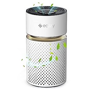 ecozy Air Purifiers H13 True HEPA Air Filter for Home Large Room for Bedroom for Pets, Smoke, Dust, Portable 21dB Quiet Sleep Air Cleaner with Carbon Filter with Washable Pre-filter, Ivory