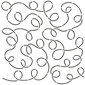 Quilting Creations Loop Background Quilt Stencil, 9"